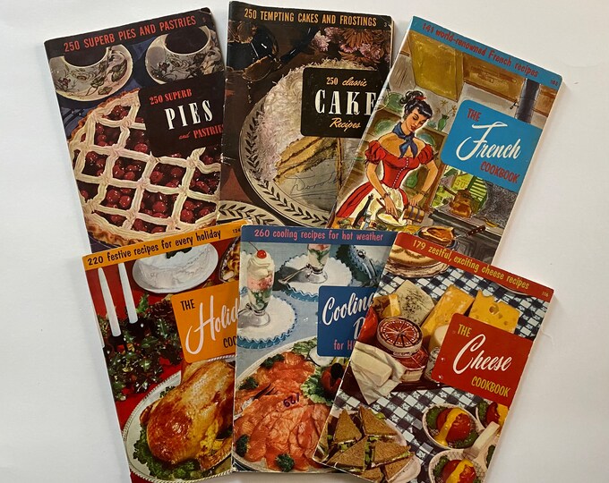 6 Different 1940’s to Mid 1950’s Softcover Recipe Cookbooks - Culinary ...