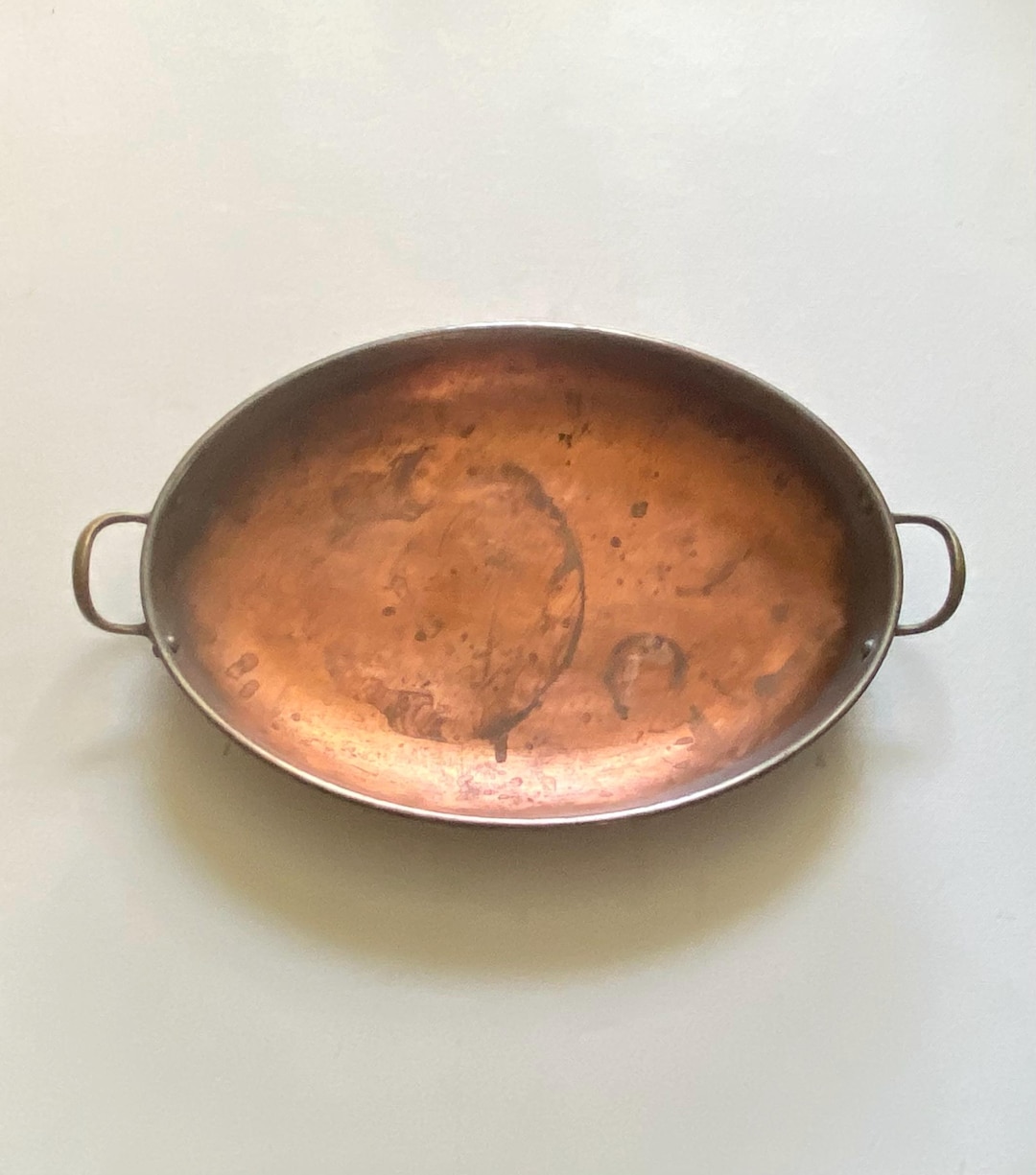 Early COPRAL - Made in Portugal - Copper and Brass Handled Oval Serving ...
