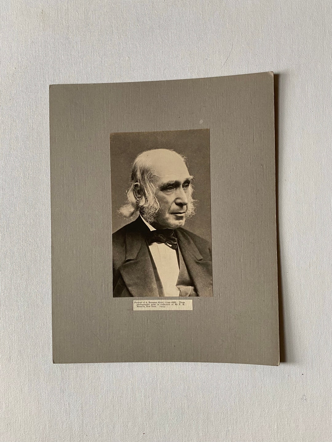 1913 Portrait of A. Bronson Alcott From Photographic Print - Etsy