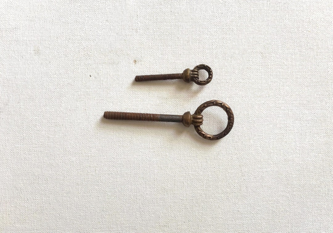 Antique Brass Swing Cheval Mirror Hinge Bolts - One Each 4 1/8" and 2 1 ...