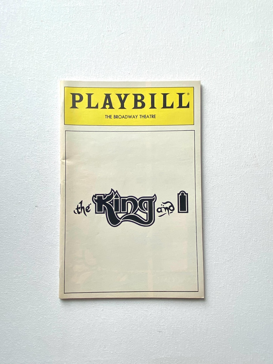 June 1985 - Yul Brenner in the King and I - Broadway Theatre Playbill ...
