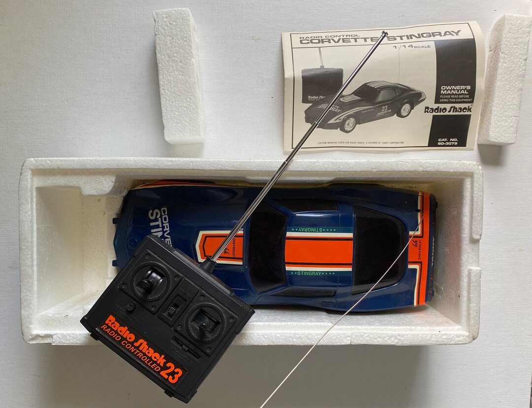 Vintage 1:14 Scale Radio Shack Corvette Stingray Remote Control Car No ...