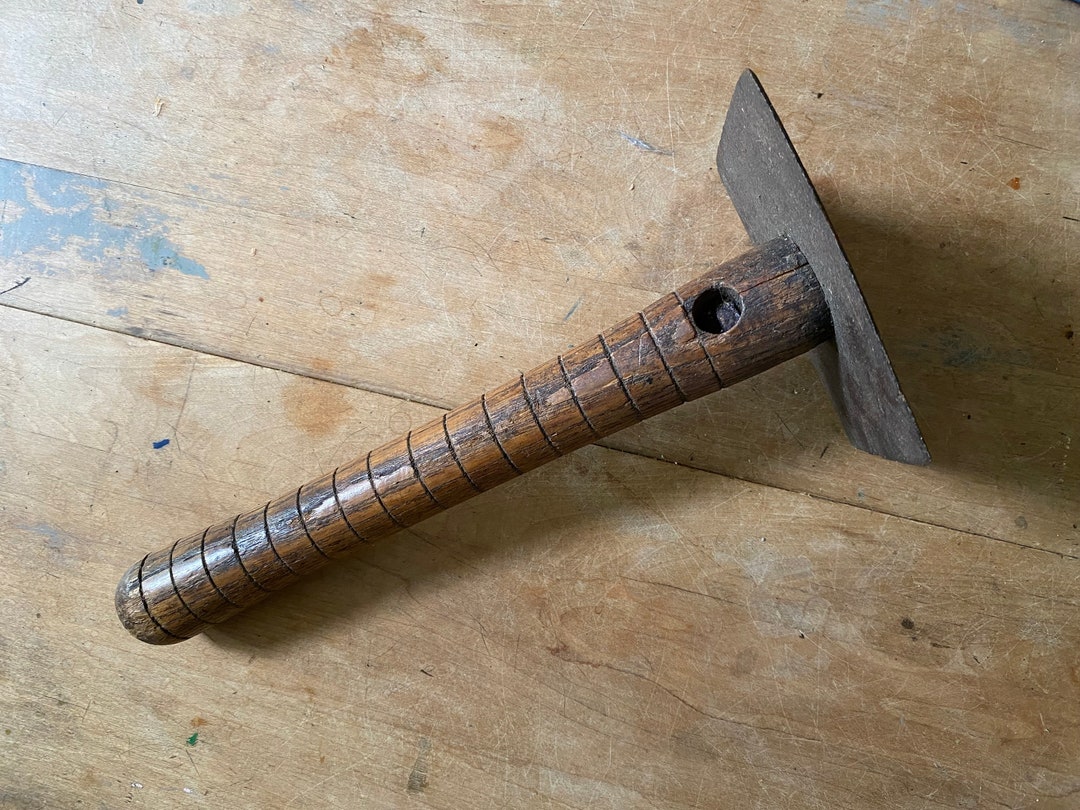 Early 18th Century (?) Hand Forged Wrought Iron Primitive Wood Handled ...