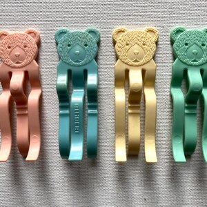4 - Vintage Children’s Allibert Teddy Bear Plastic Clothes Pins - Etsy