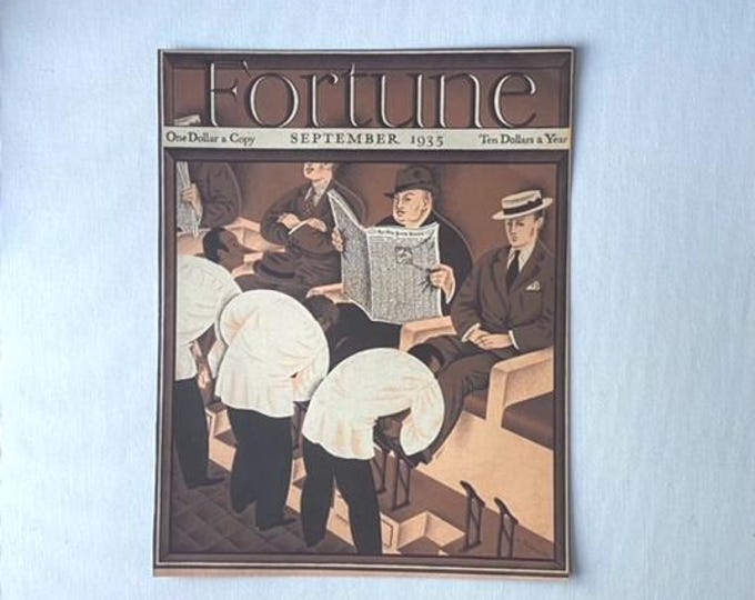 September 1935 FORTUNE Magazine - COVER ONLY - Shoe Shine Stand by ...