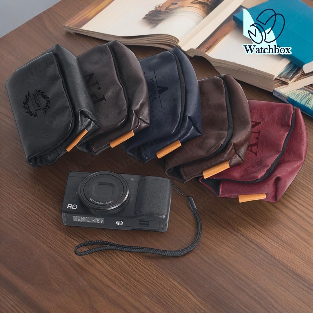 Custom Leather Camera Case With Strap, Personalized Camera Leather Case ...