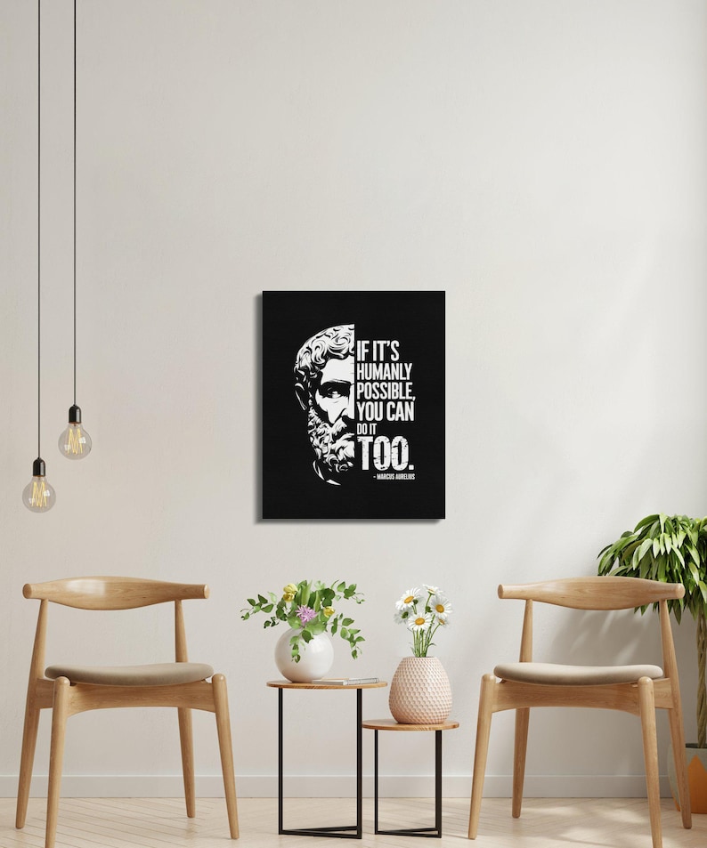 Stoic Motivational Poster, Marcus Aurelius Quote, Inspirational Wall ...