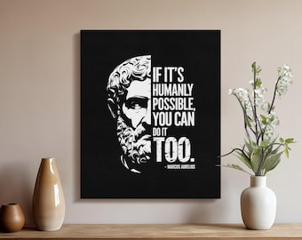 Stoic Motivational Poster, Epictetus Quote Inspirational Wall Art ...