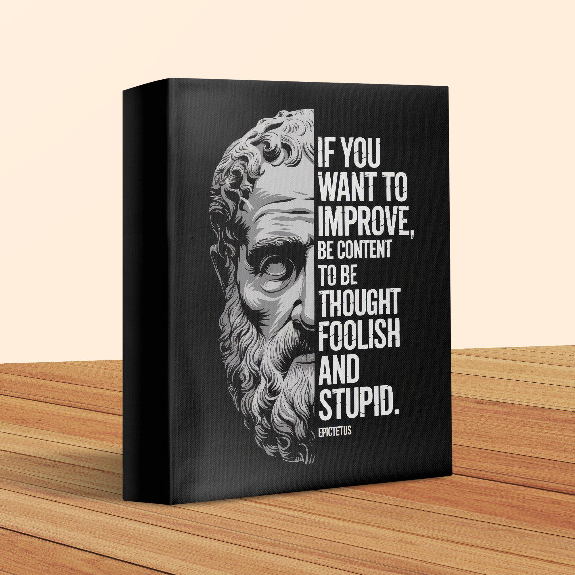 Stoic Motivational Poster, Epictetus Quote Inspirational Wall Art ...