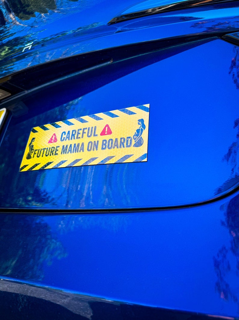Future Mama on Board Car Magnet - Reflective Bumper Sticker - Etsy
