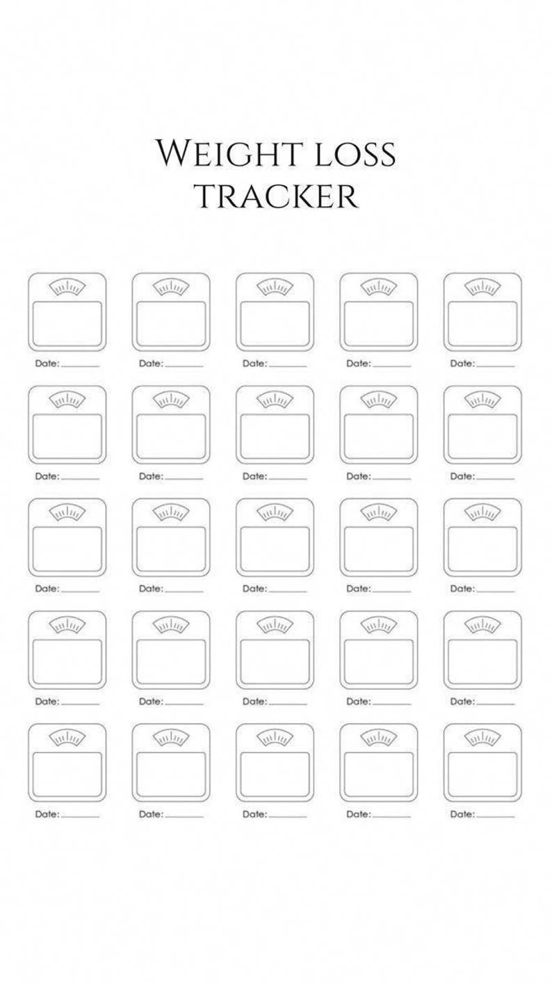 Weight Tracker Chart - Etsy