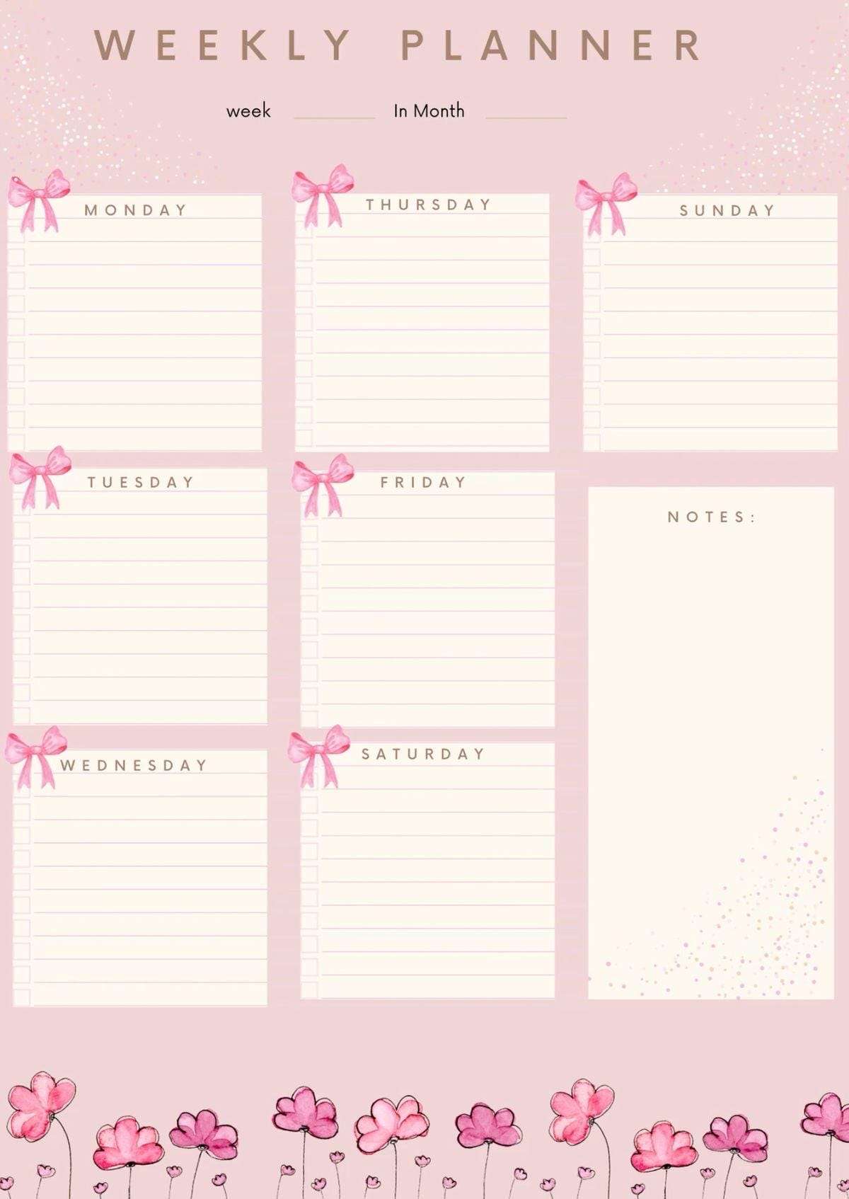 Weekly Planner - Etsy