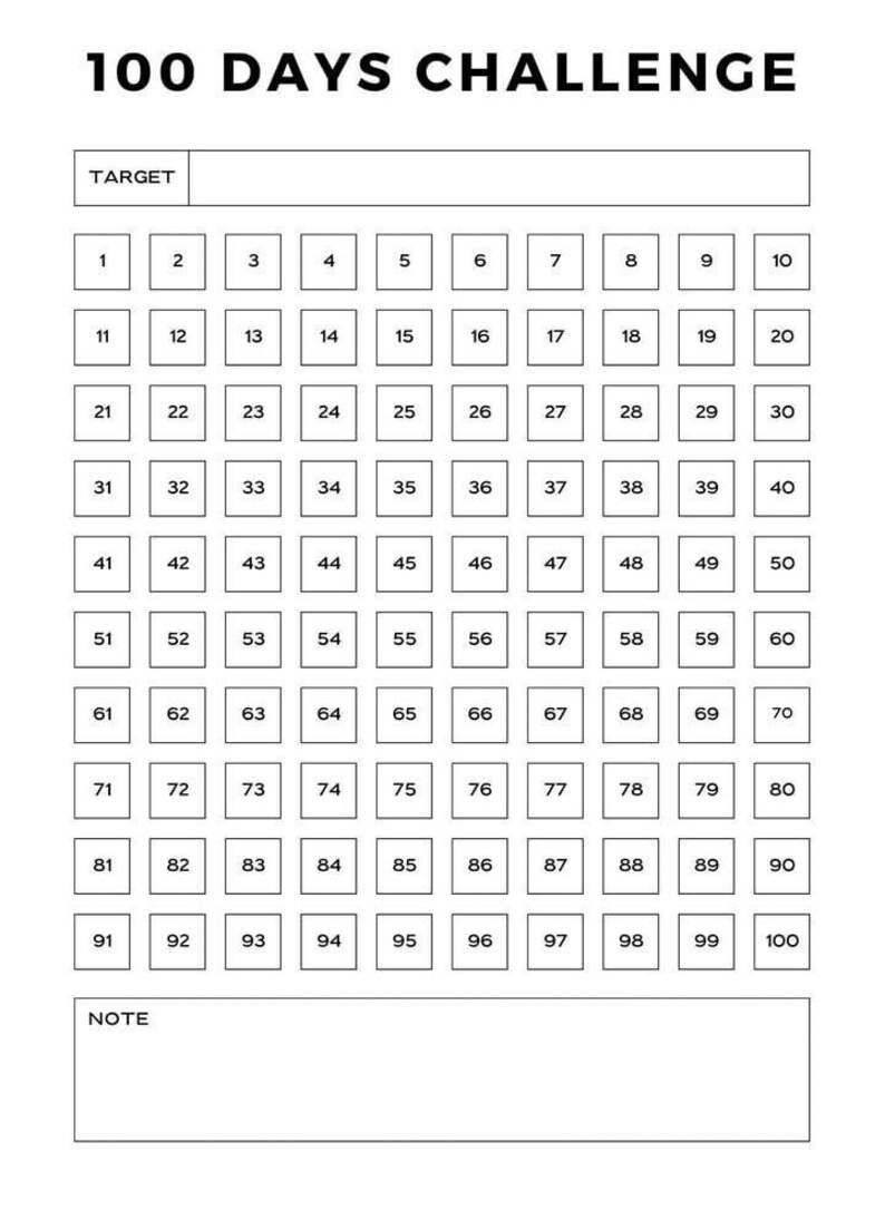 100-day Challenge Tracker - Etsy