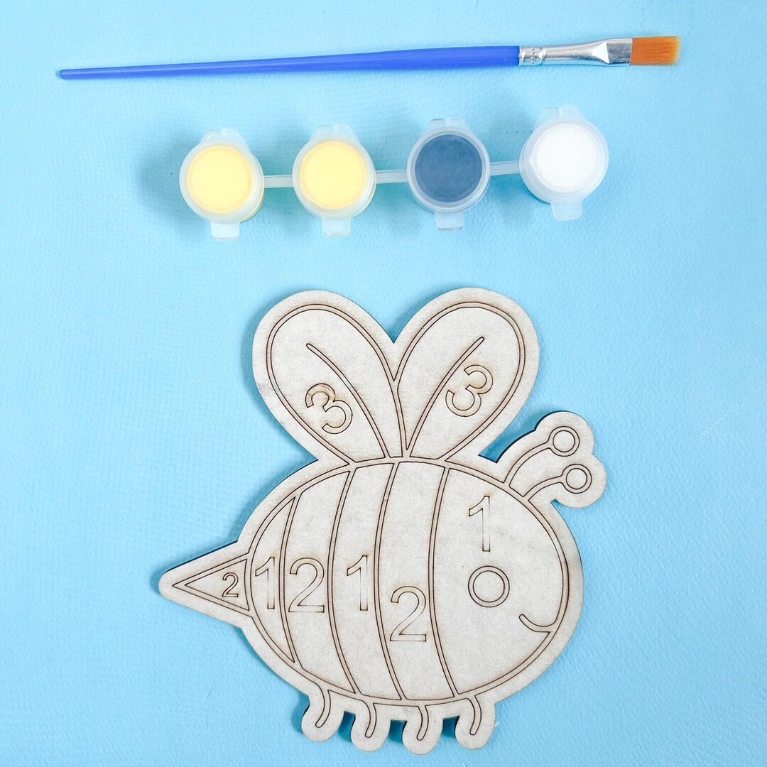 Bee Painting by Numbers Preschool, Craft Kits for Kids, Bumblebee Bulk ...