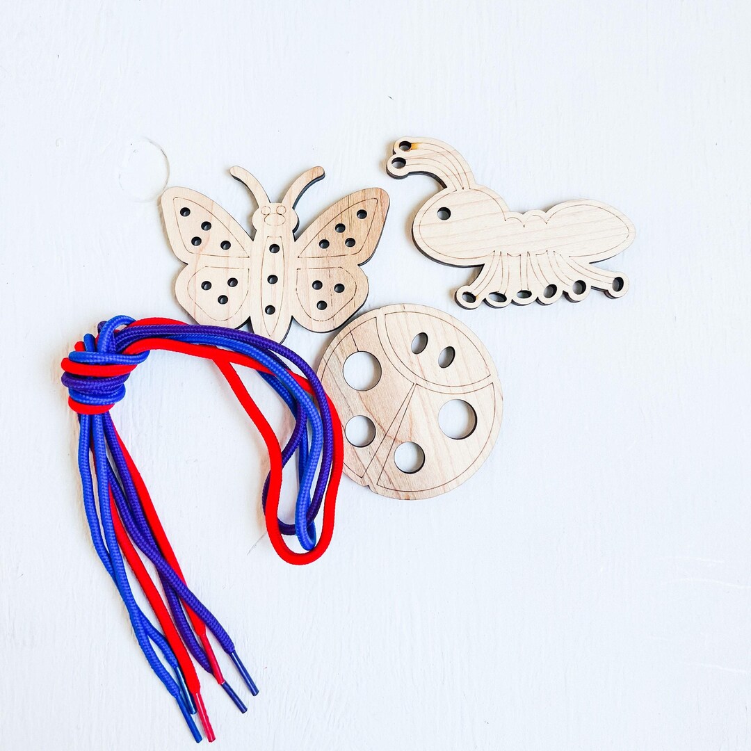 Insect Lacing Toy Set With Ladybug Ant Butterfly Fine Motor Skills ...