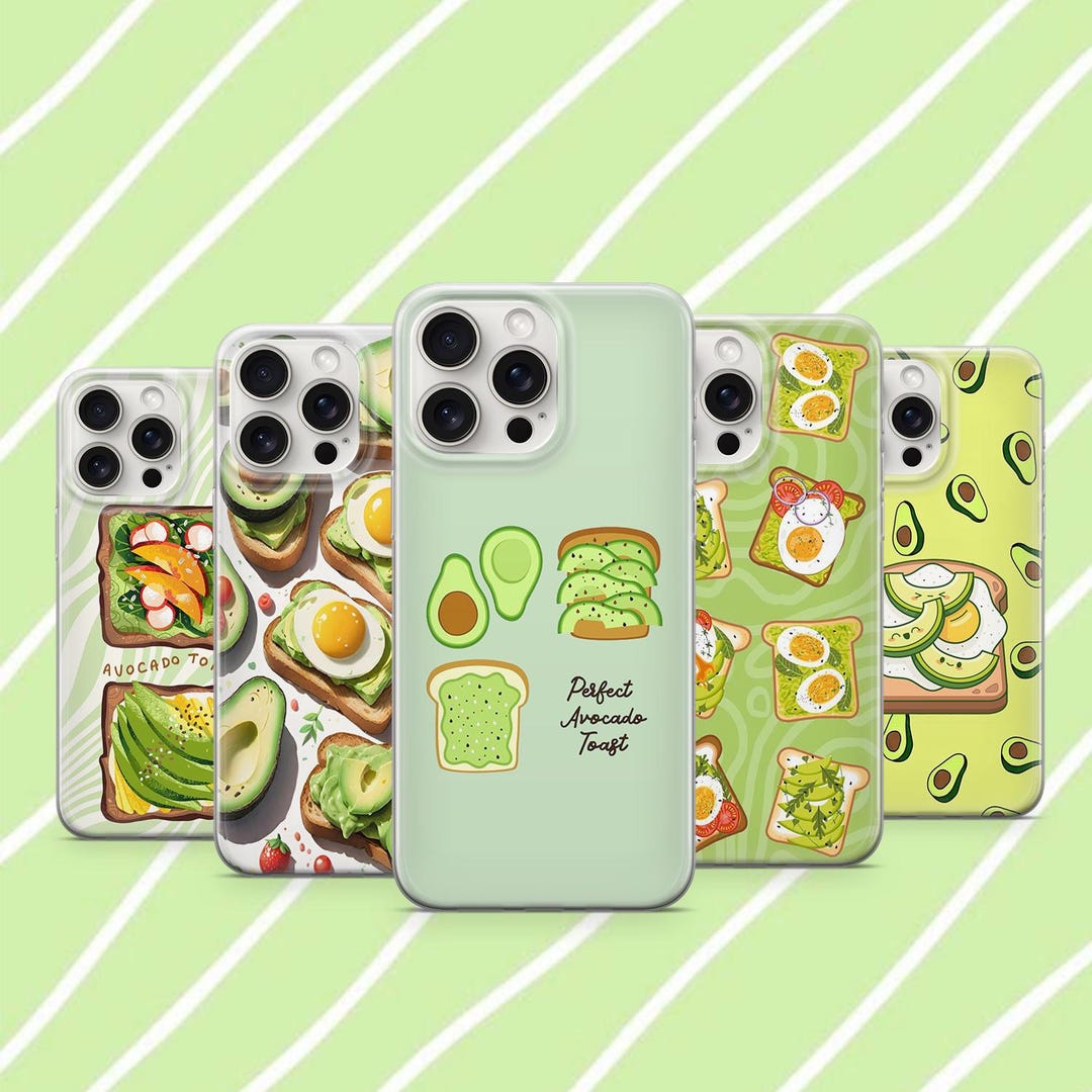 Avocado Toast Phone Case Vegetable Fruits Cover Breakfast Toast Case ...