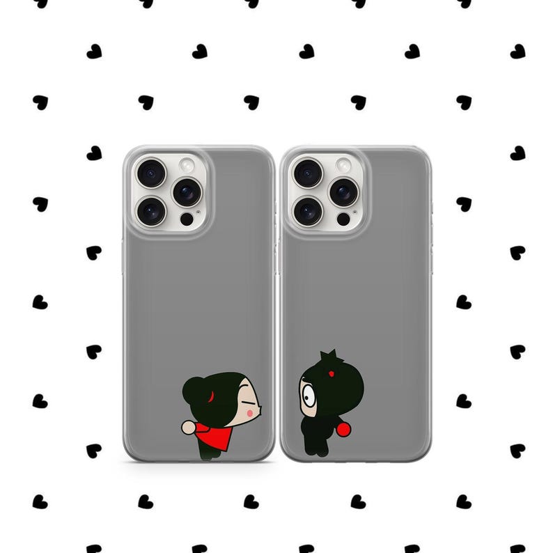 Cute Kawaii Pucca Garu Couple Matching Phone Case Anime Cover Pucca ...