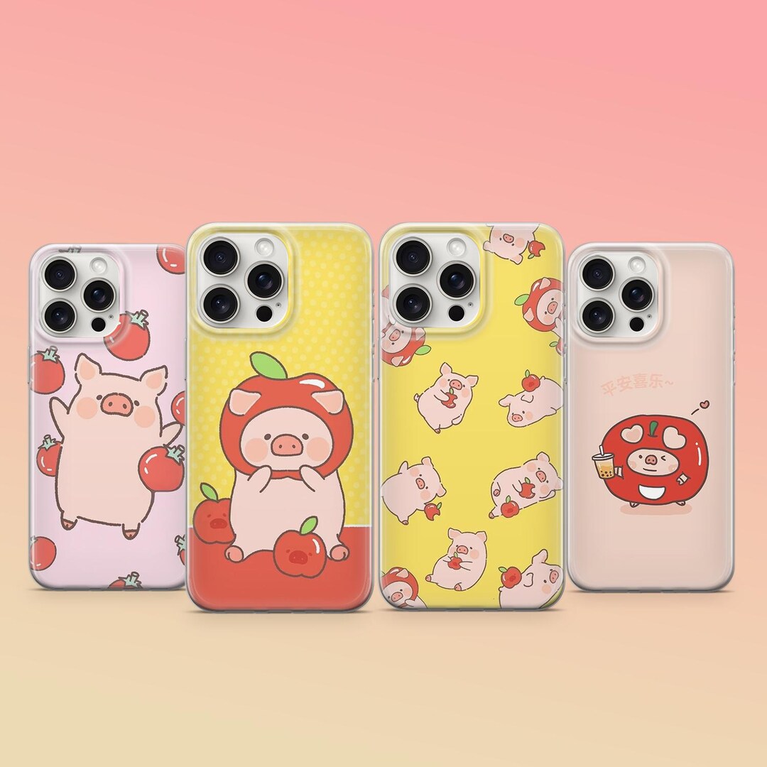 Kawaii Pig Apple Phone Case Cute Funny Piggy Cover iPhone 17 16 15 Pro ...
