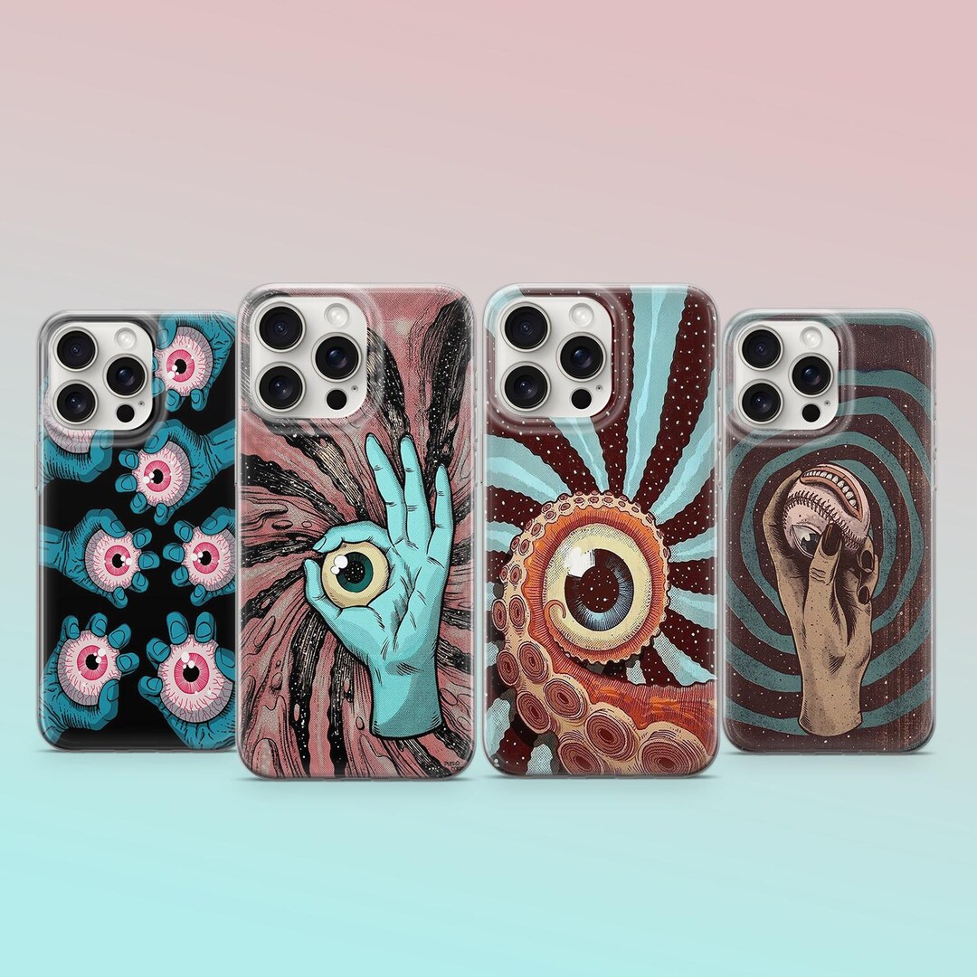 Creepy Eyes Phone Case Psychedelic Trippy Eyes Cover iPhone 11 iPhone ...
