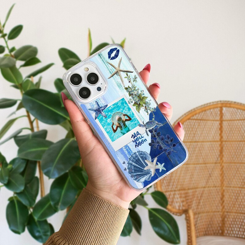 Summer Personalized Custom Photo Polaroid Phone Case Cute Beach Vibe ...