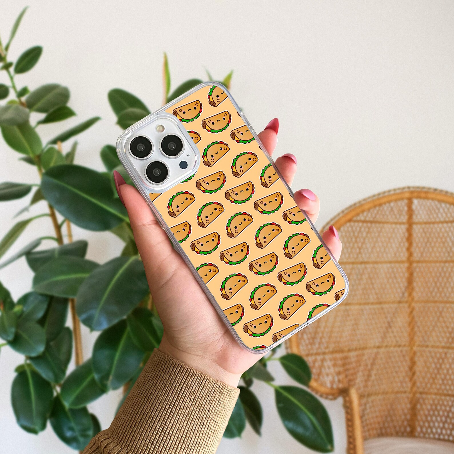 Taco Phone Case Kawaii Mexican Food Cover Kawaii Taco Cover Funny ...