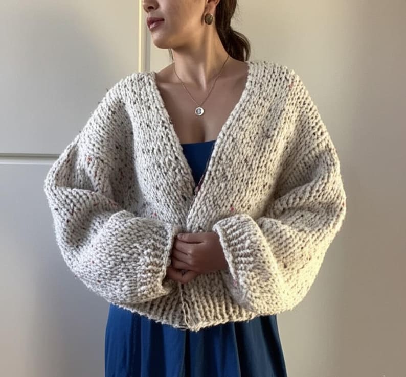 KNITTING PATTERN Cloud Cardigan Pdf, Oversized Sweater Design With ...