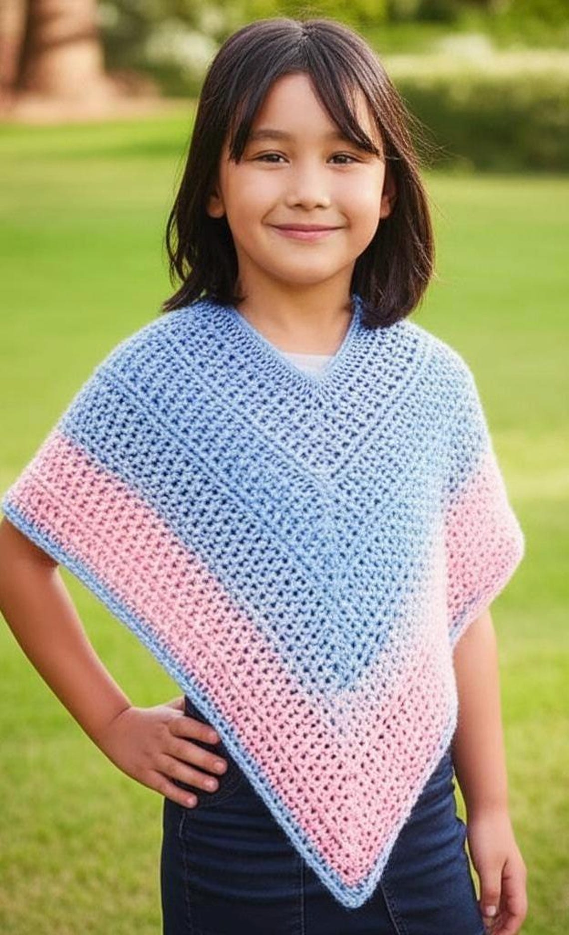 Child Poncho CROCHET Pattern PDF | Easy DIY Crochet Design for Ages 3 ...