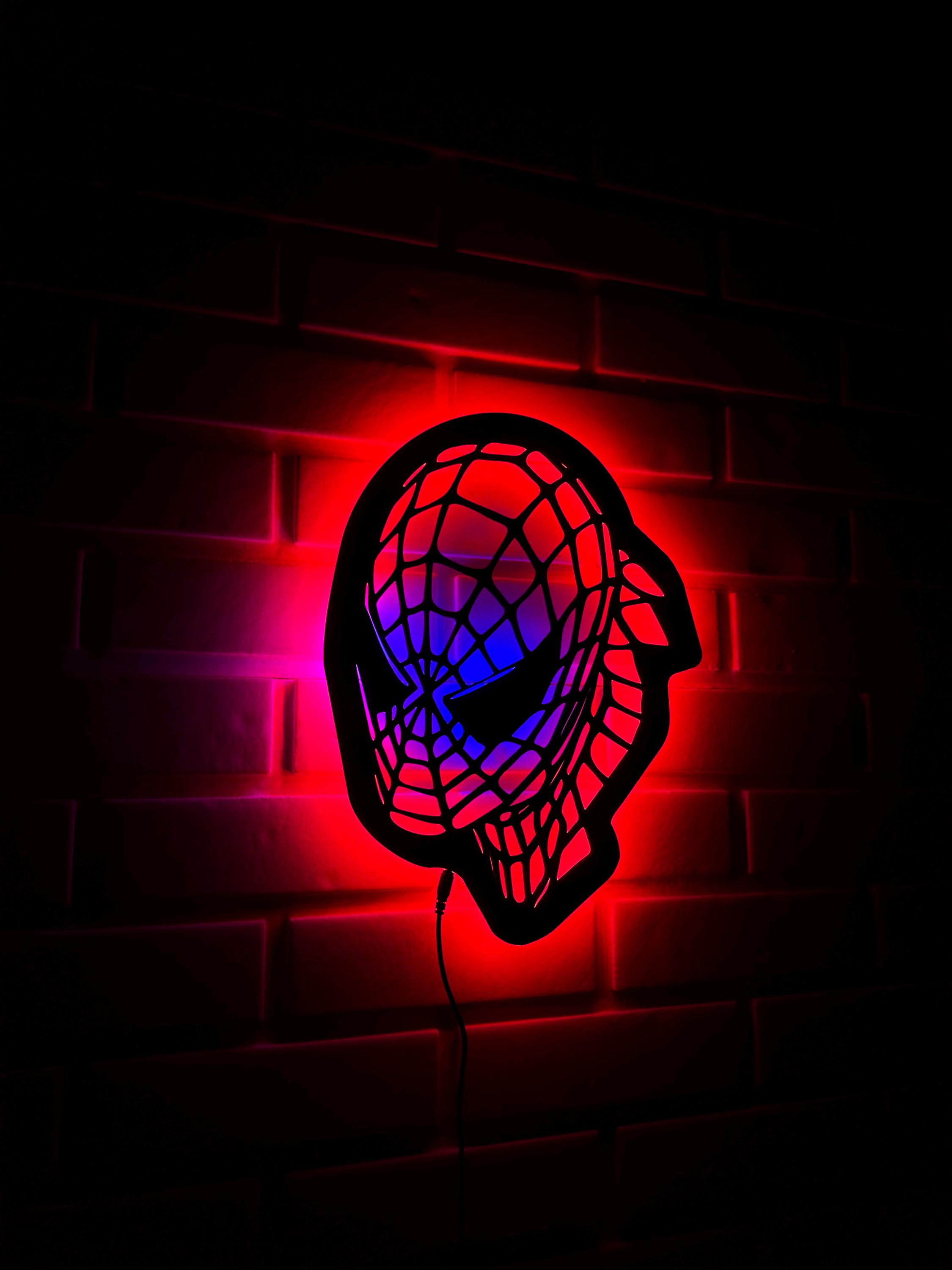 Spiderman Led Sign, Spiderman Wall Art, Spiderman Wall Sign, Spiderman ...