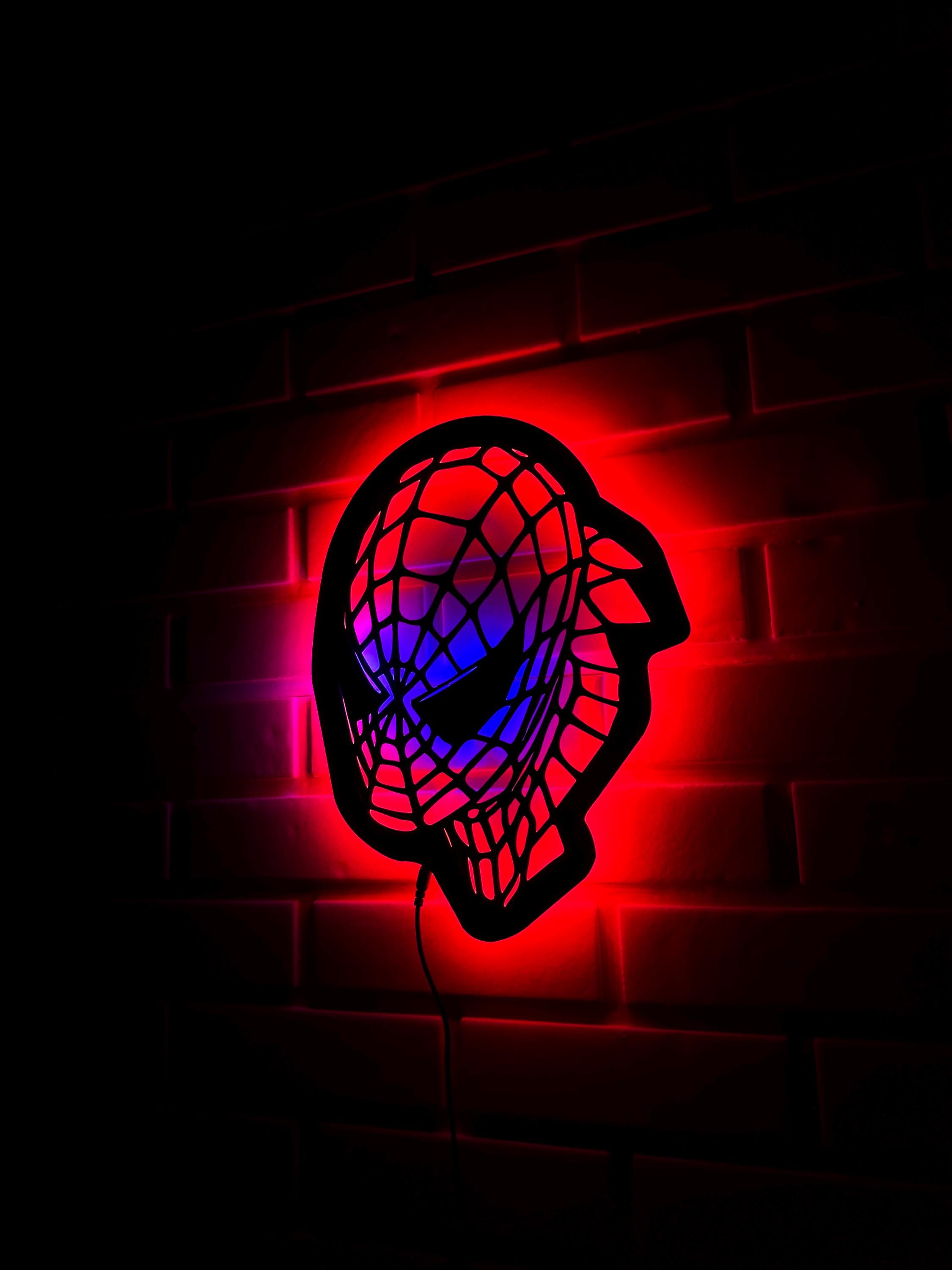 Spiderman Led Sign, Spiderman Wall Art, Spiderman Wall Sign, Spiderman ...