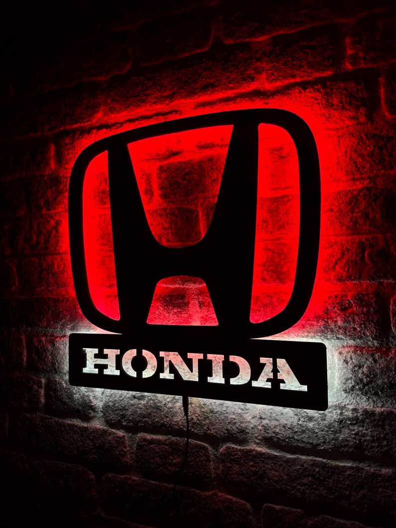 Honda Led Sign, Honda Wall Art, Honda Wall Sign, Honda Wall Decor ...