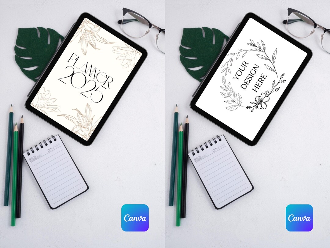 Digital Planner Mockup, Canva Mockup, Planner Mockup, Canva Notebook ...
