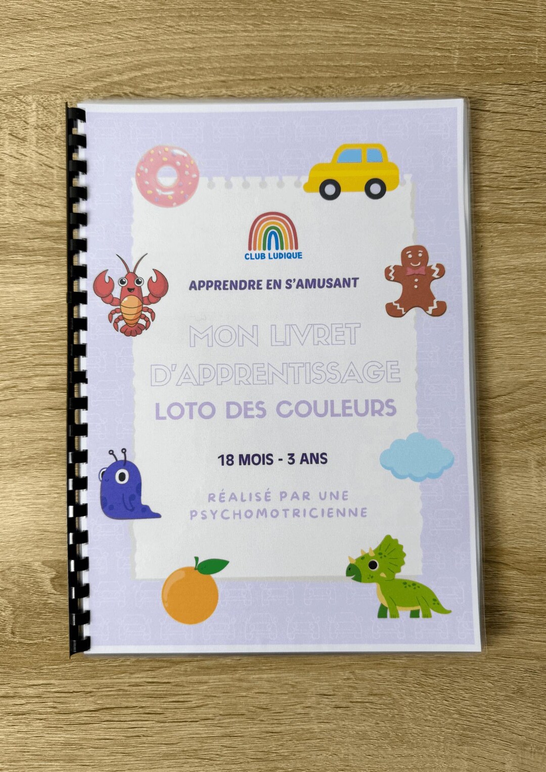 Learning Booklet Color Lotto 18 Months to 3 Years - Etsy