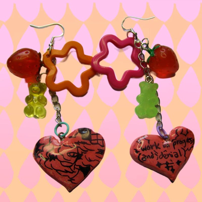 Weirdcore Dangle Earring - Etsy UK