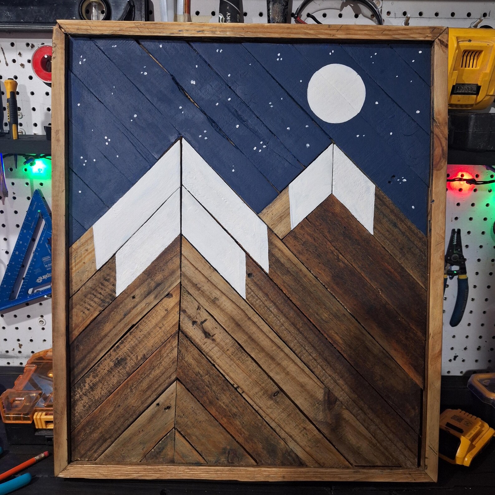 Wooden Mountain Scenery - Etsy