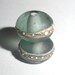 Silvered Gray Mist One Pair Etched Handmade Lampwork Glass Beads Ice ...