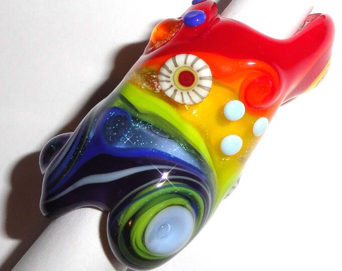 Dreaded "juss-bee-yoo" ...lampwork Glass Bead...10mm Hole for ...