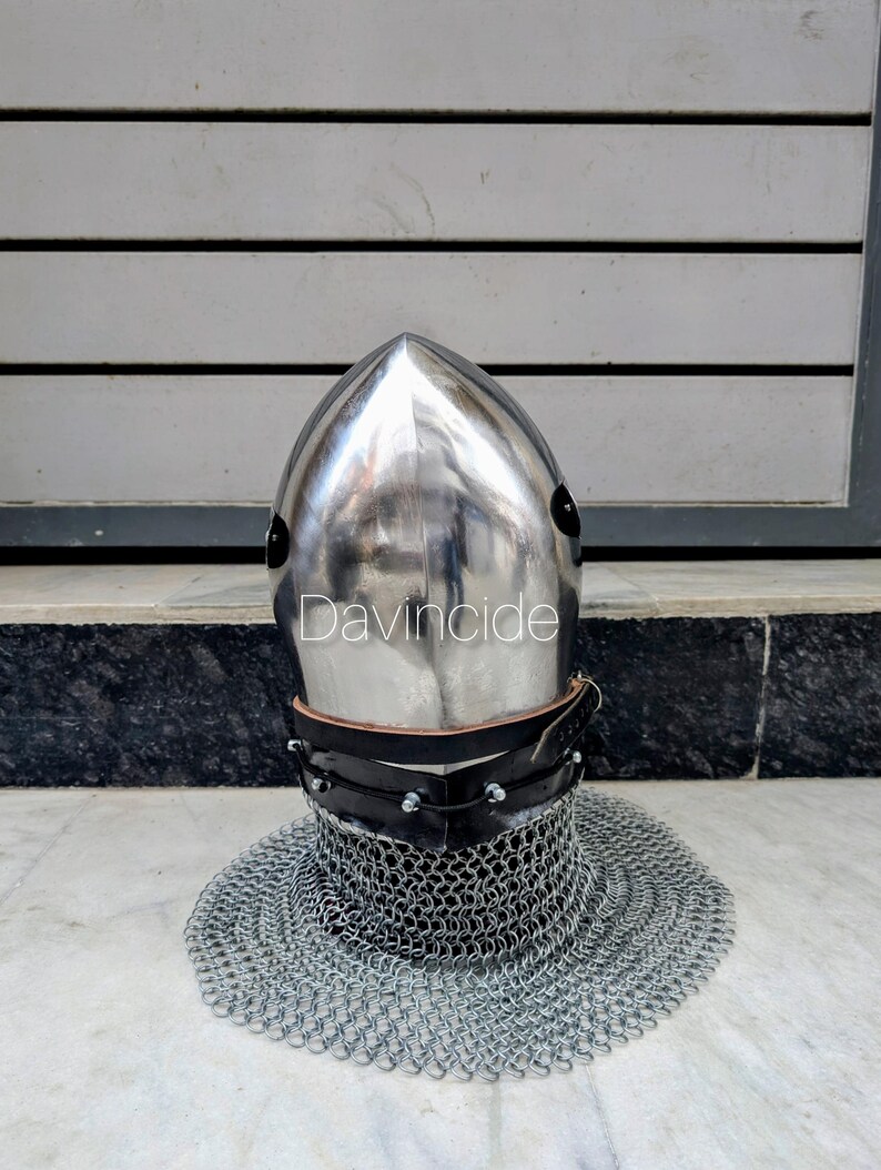 Medieval Bascinet Steel Cross Helmet Medieval Steel Guardian Helmet ...