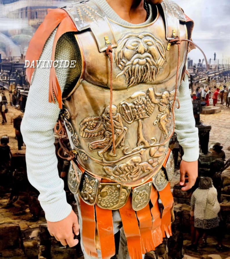 Roman Muscle Cuirass Armor Chestplate With Leather Skirt Historical ...
