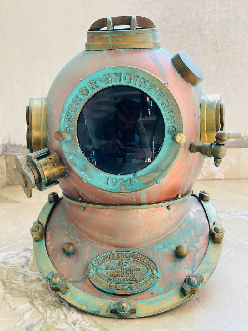 Antique 18"diving Helmet US Navy Mark V Divers Helmet Replica ...