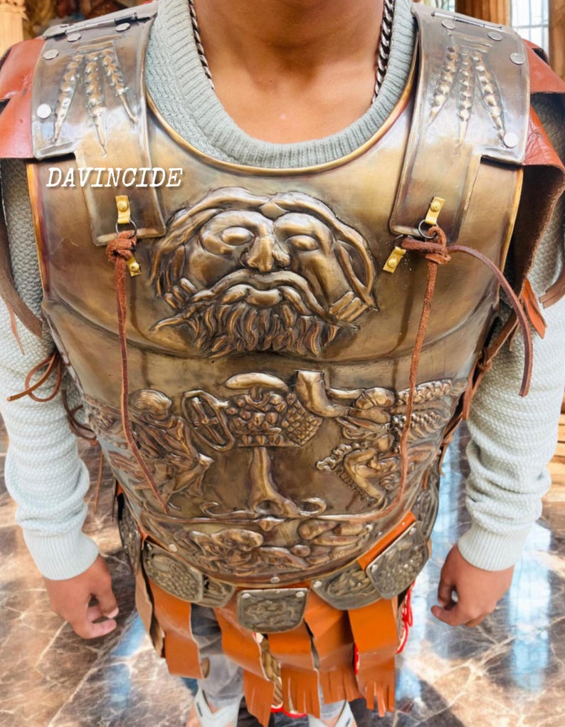 Roman Muscle Cuirass Armor Chestplate With Leather Skirt Historical ...