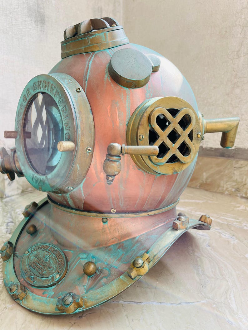 Antique 18"diving Helmet US Navy Mark V Divers Helmet Replica ...