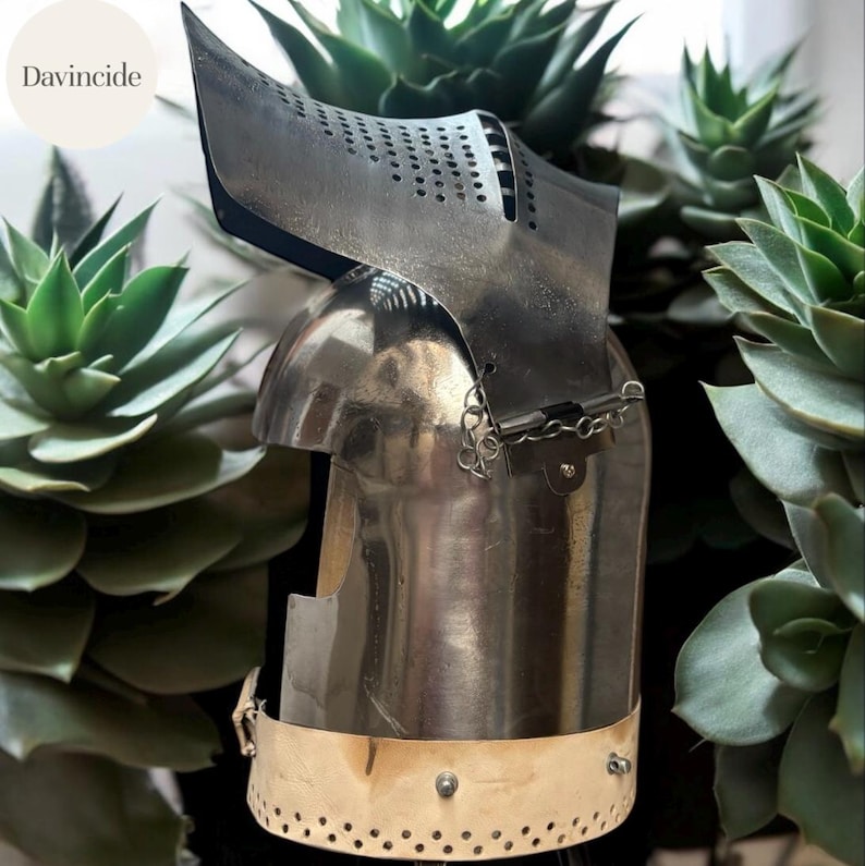 Medieval Roa Bascinet Helmet LARP Knight Armor Helmet | Steel Helmet ...