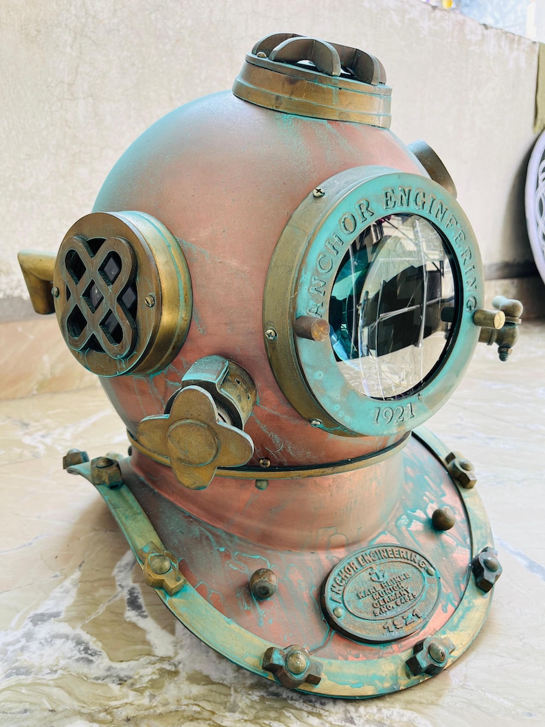 Antique 18"diving Helmet US Navy Mark V Divers Helmet Replica ...