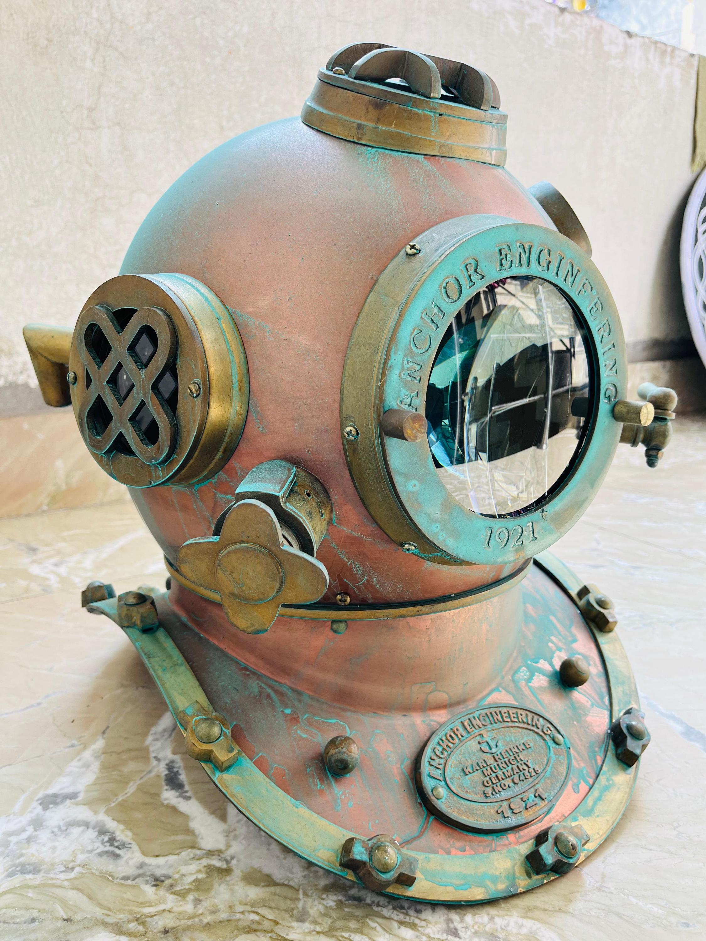 Antique 18"diving Helmet US Navy Mark V Divers Helmet Replica ...