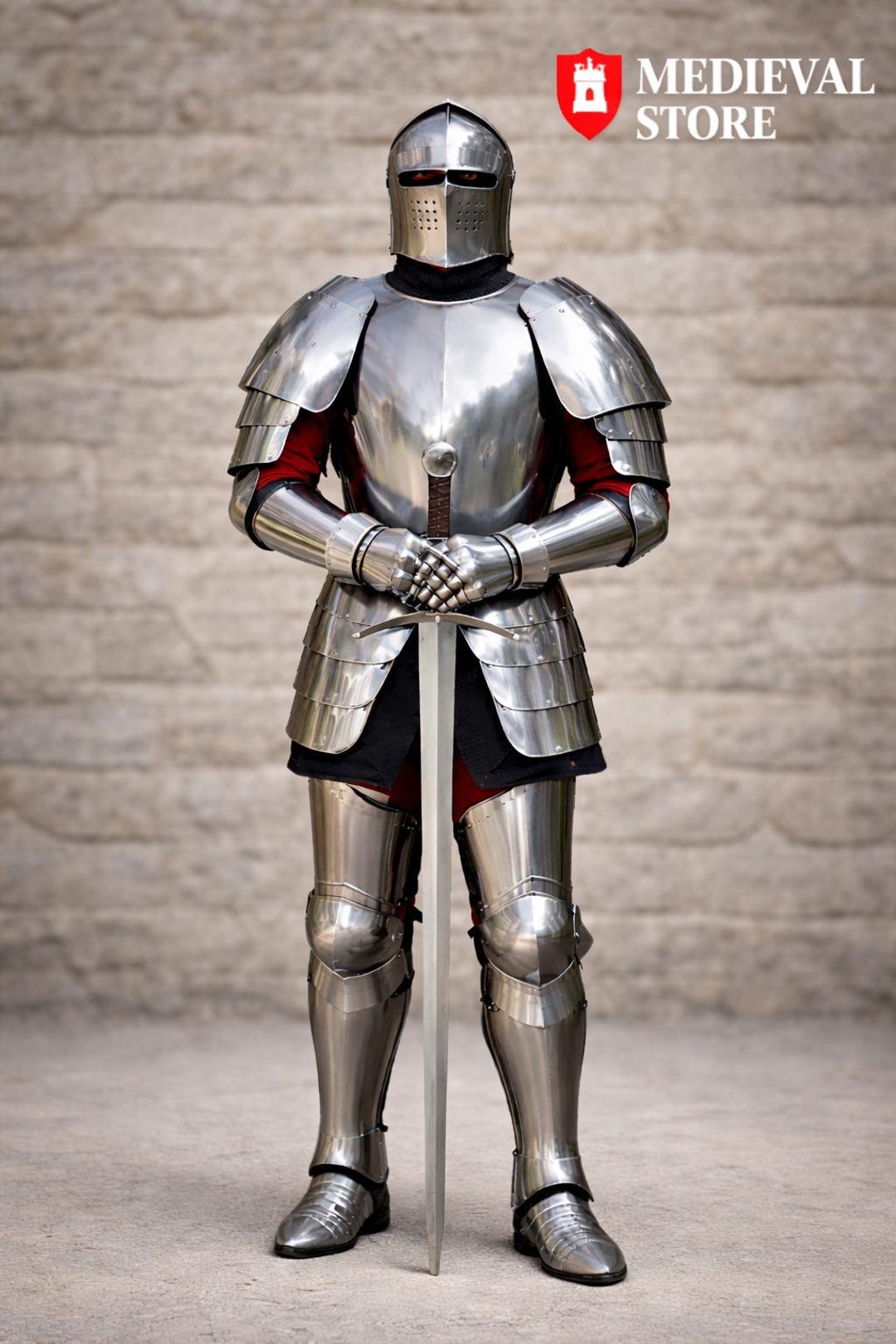 Medieval Full Plate Armor Suit – Knight’s Steel Armor With Helmet ...