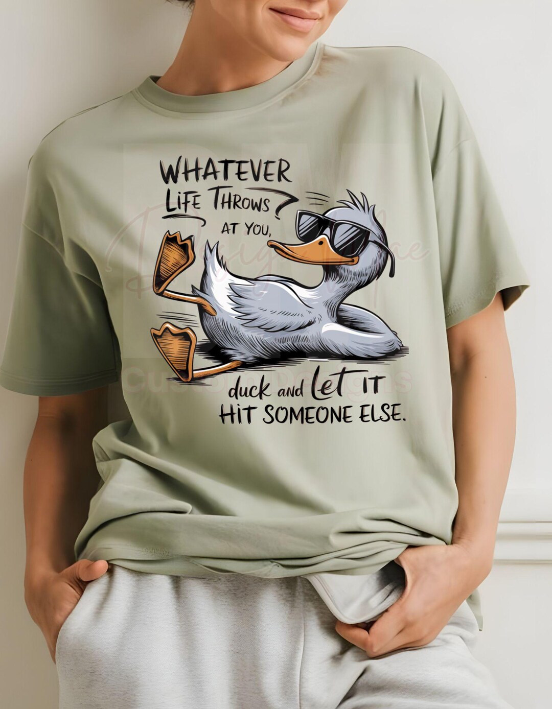 Digital File for Whatever Life Throws at You Design, Png Duck Life File ...