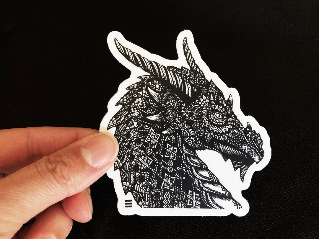 Dragon Sticker- Waterproof - Original Illustration - Etsy