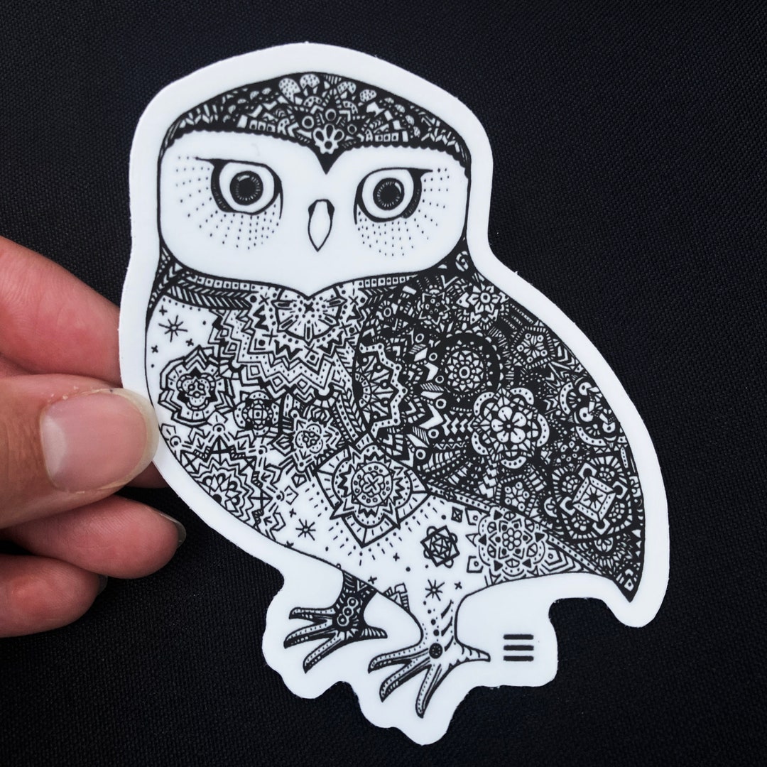 Little Owl Sticker- Waterproof - Original Illustration - Etsy