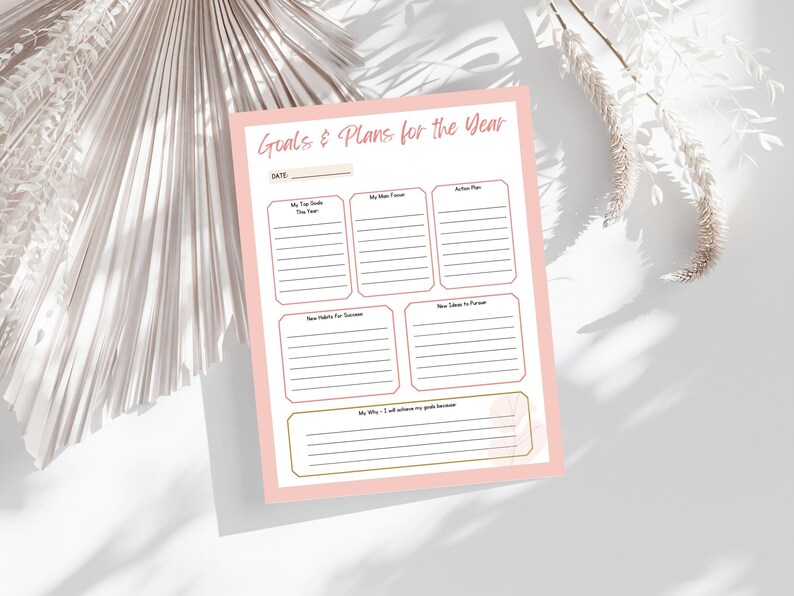 2026 Pink Boho Planner Printable for Her: Yearly Monthly Weekly Daily ...