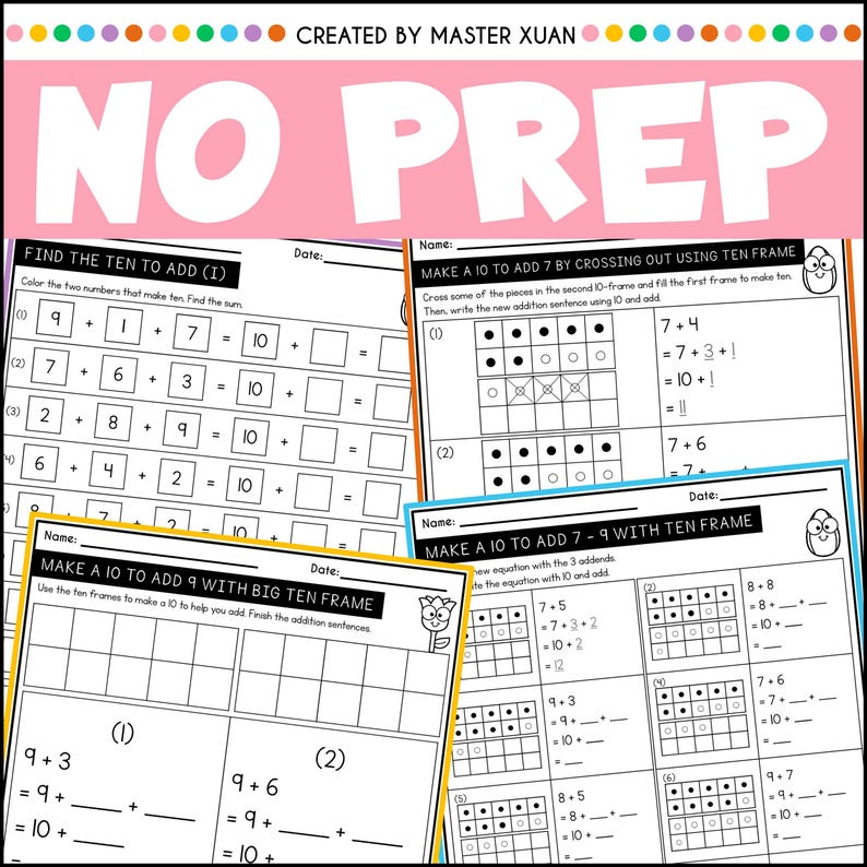 Addition and Subtraction Within 100 Worksheets Math Compensation ...